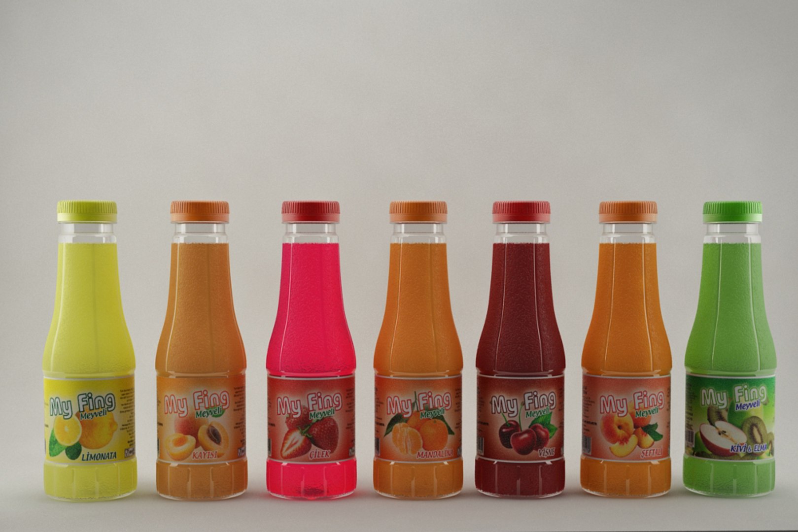 3d Model Juice Bottle Beverage