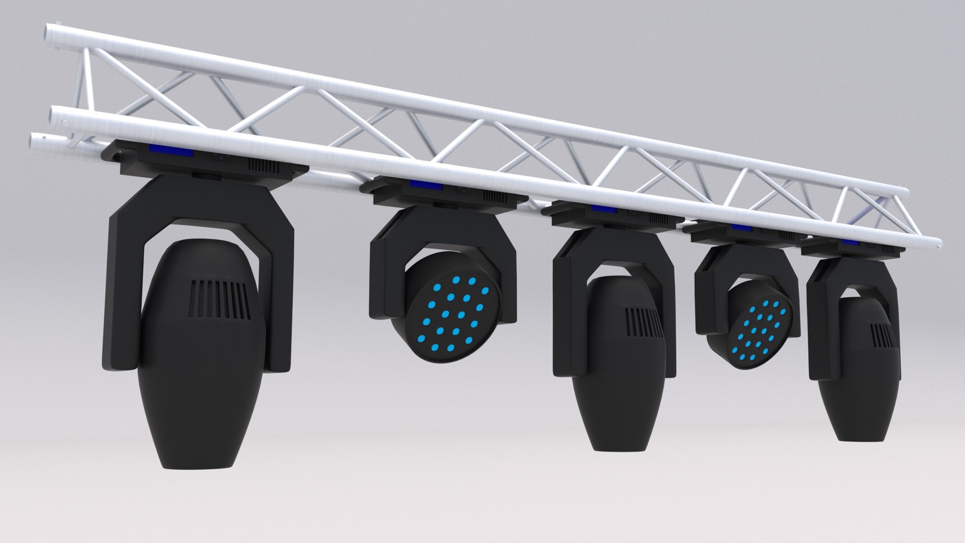 Truss With Moving Heads 3D Model - TurboSquid 1744803