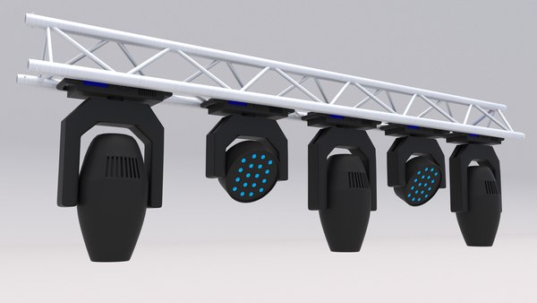 Truss with Moving Heads 3D model - TurboSquid 1744803