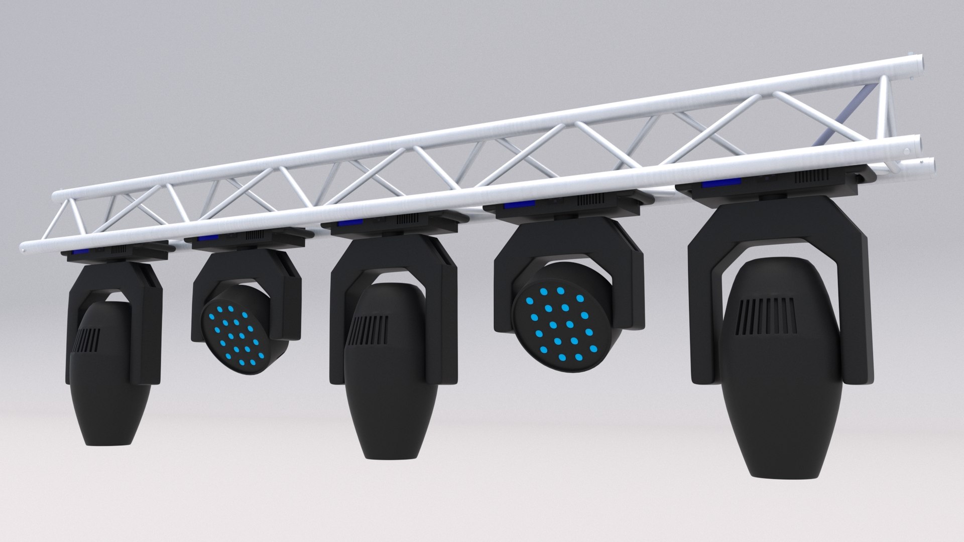 Truss With Moving Heads 3D Model - TurboSquid 1744803