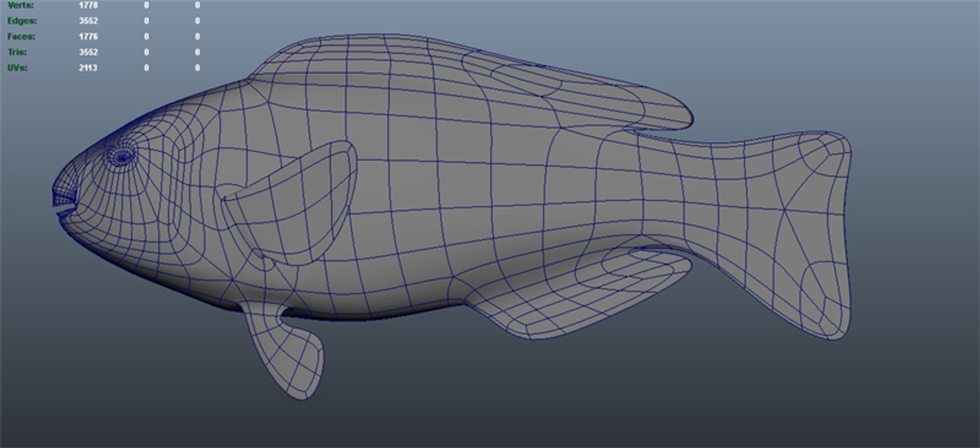 blue parrotfish fbx