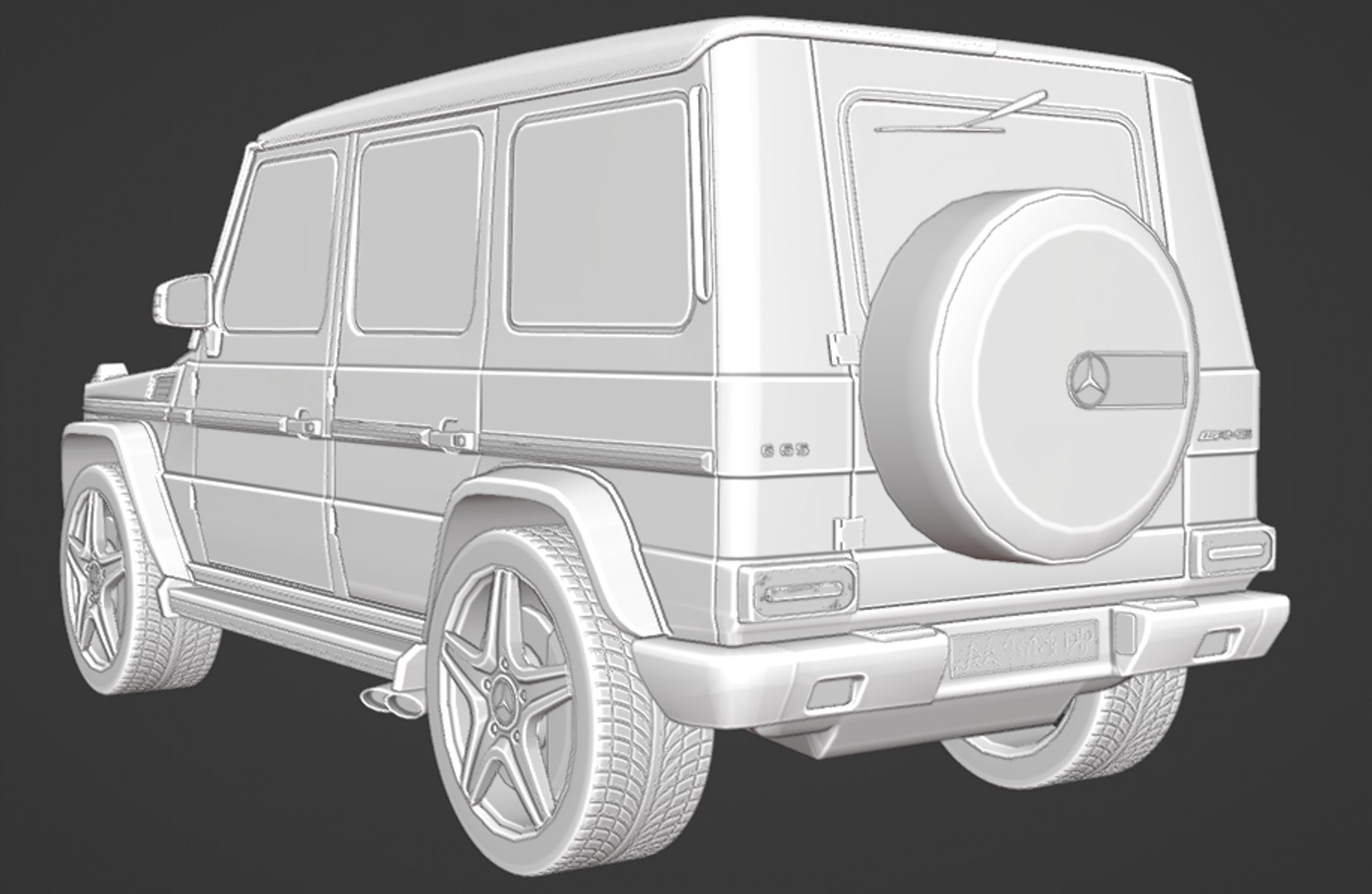 3D Model Mercedes G-class W463 G65 FOR SUBDIV - TurboSquid 1996583