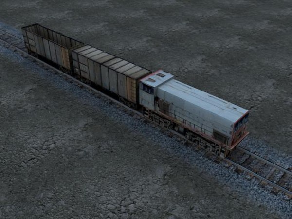 locomotive rails 3d model