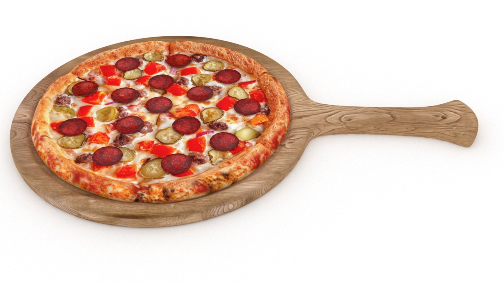 Pepperoni pizza 3D model - TurboSquid 1340402
