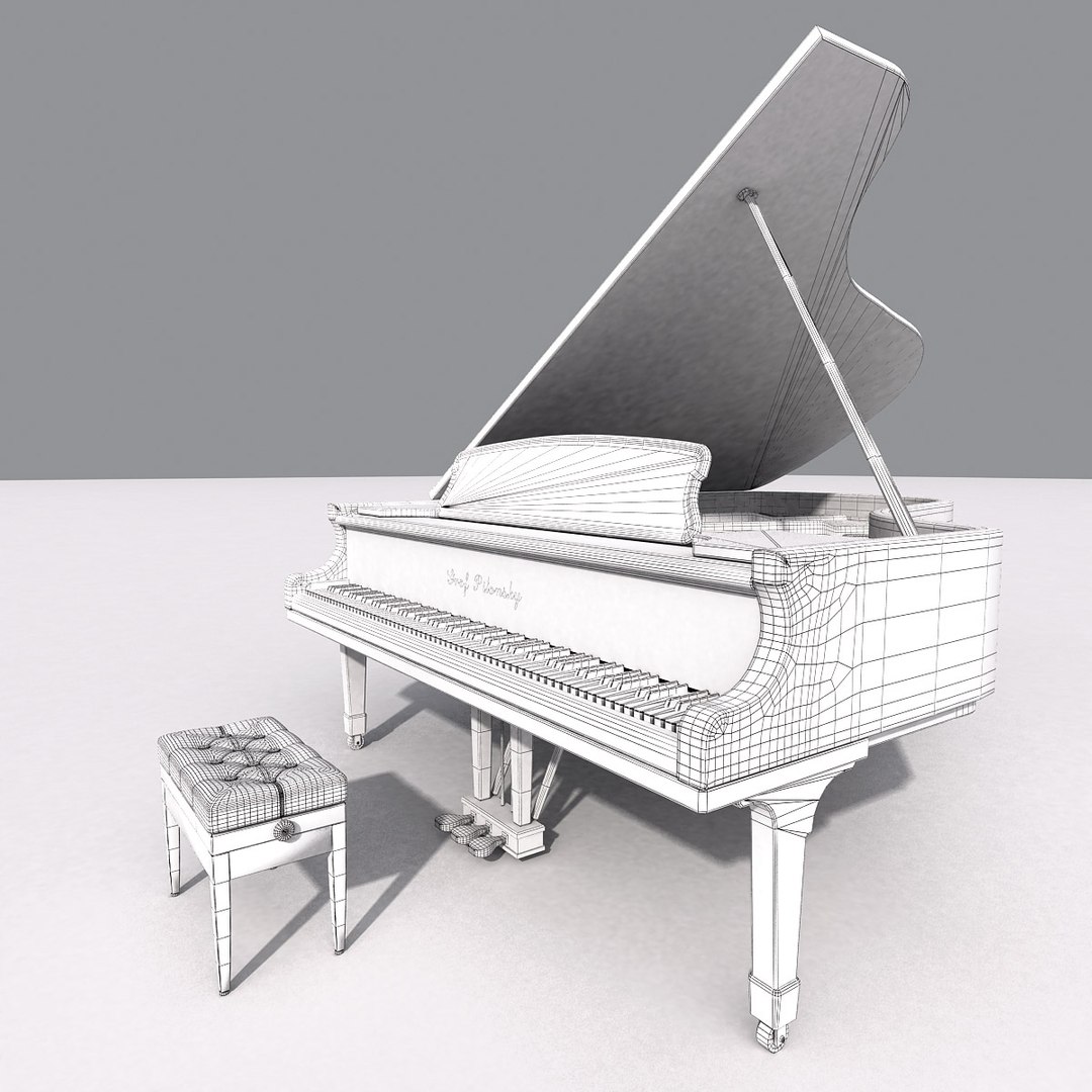 3d Concert Piano Model