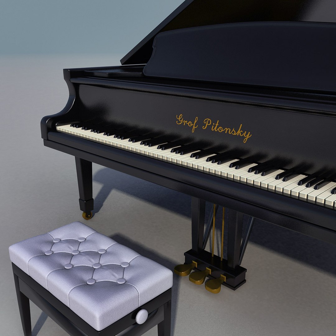 3d Concert Piano Model