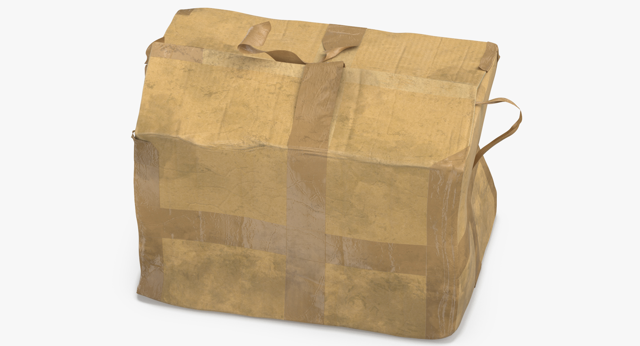 3D old damaged dirty cardboard box - TurboSquid 1412091