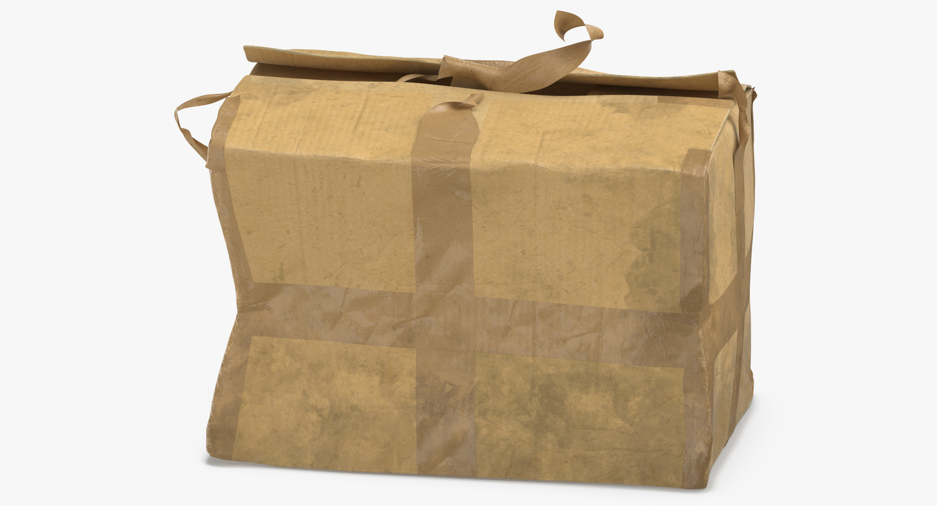 3D old damaged dirty cardboard box - TurboSquid 1412091