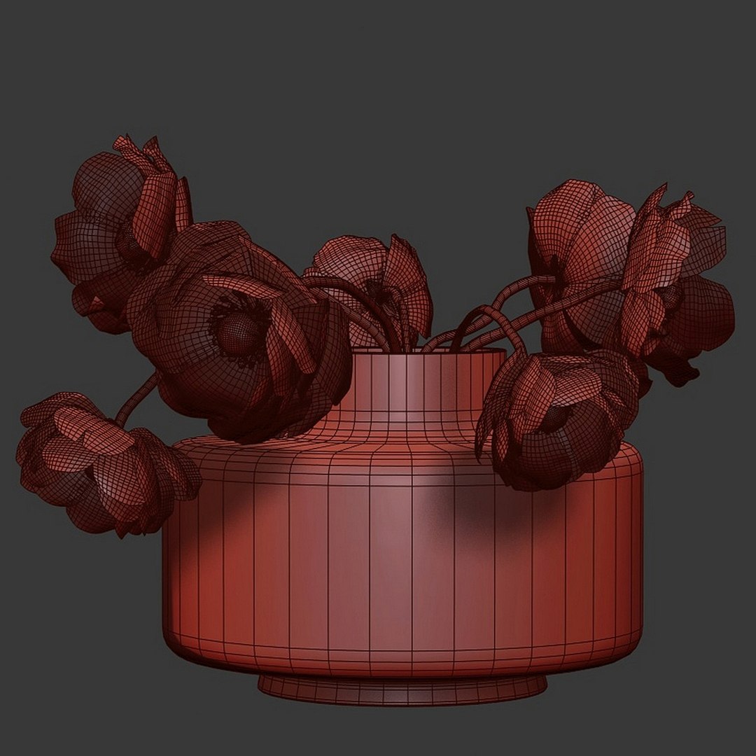 Bouquet Of Anemones 3D Model - TurboSquid 2317882