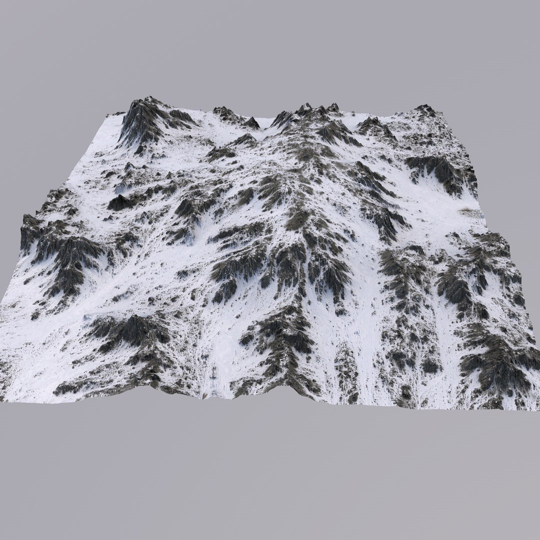 Snowy Mountain Terrain 3D - TurboSquid 1389754