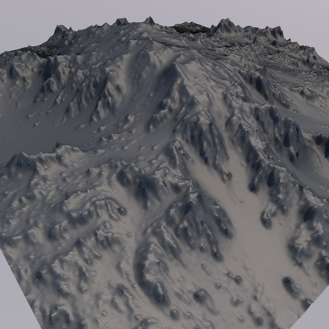 Snowy Mountain Terrain 3D - TurboSquid 1389754