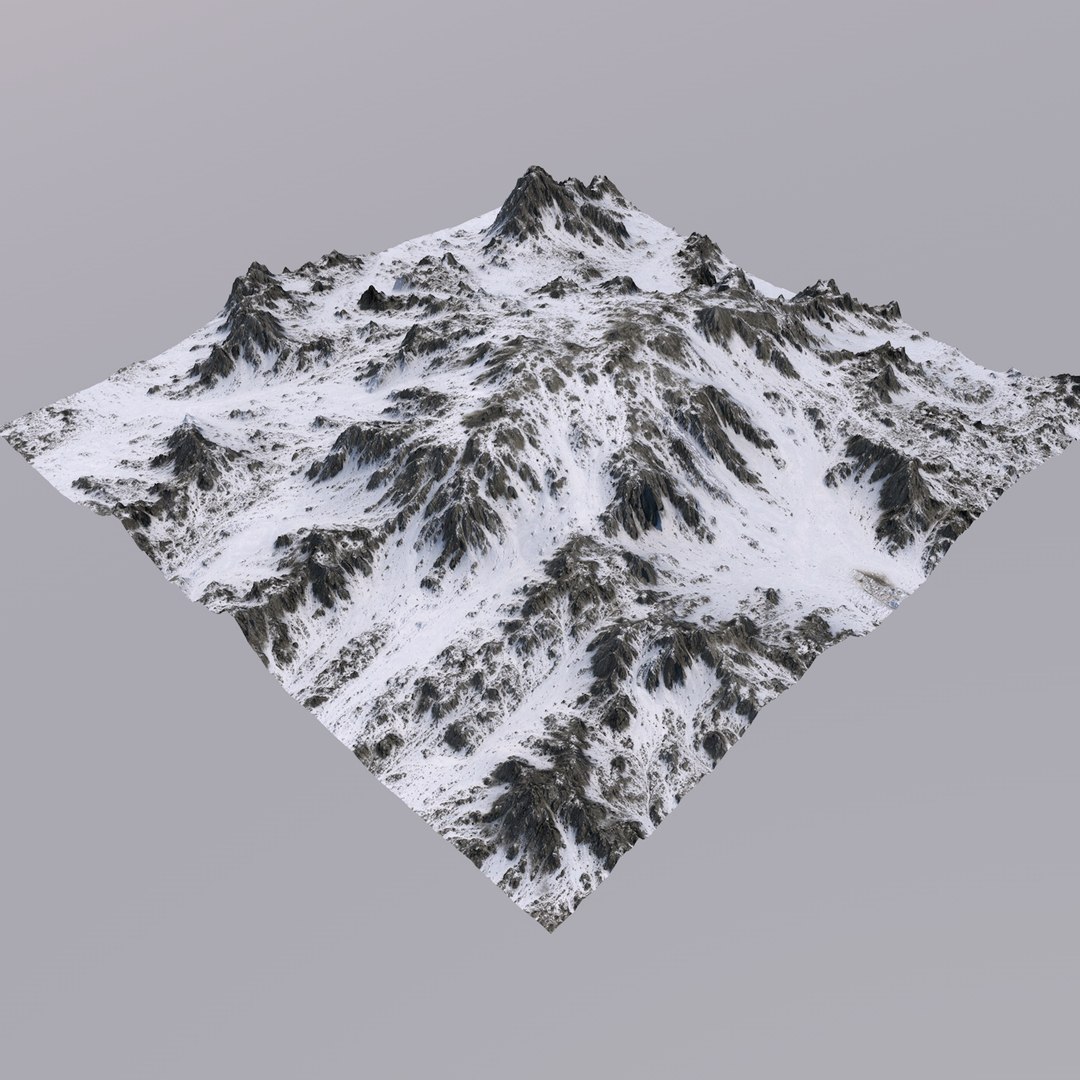 Snowy Mountain Terrain 3D - TurboSquid 1389754