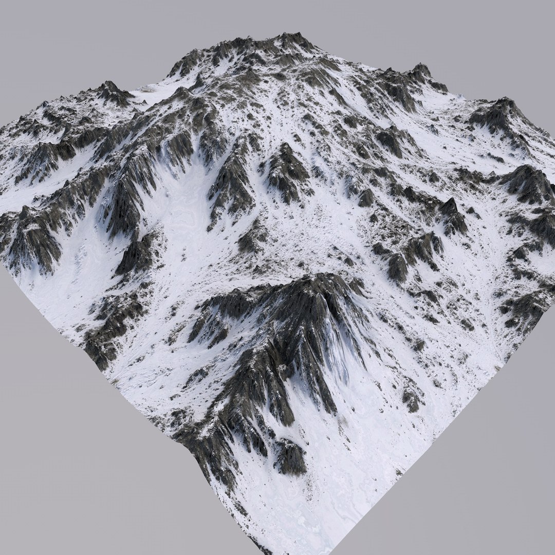 Snowy Mountain Terrain 3D - TurboSquid 1389754