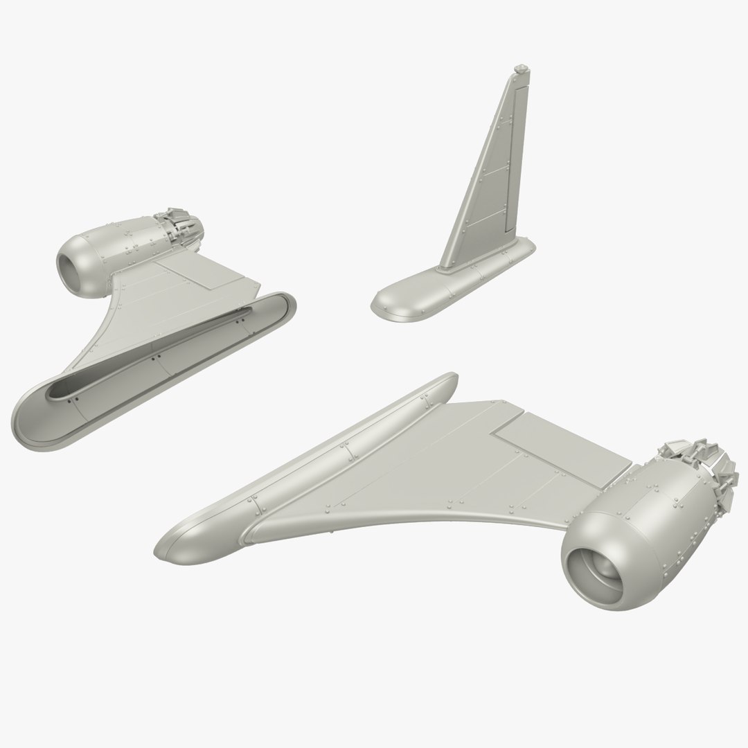 Aircraft Wings Tail Engines 3D - TurboSquid 1351802