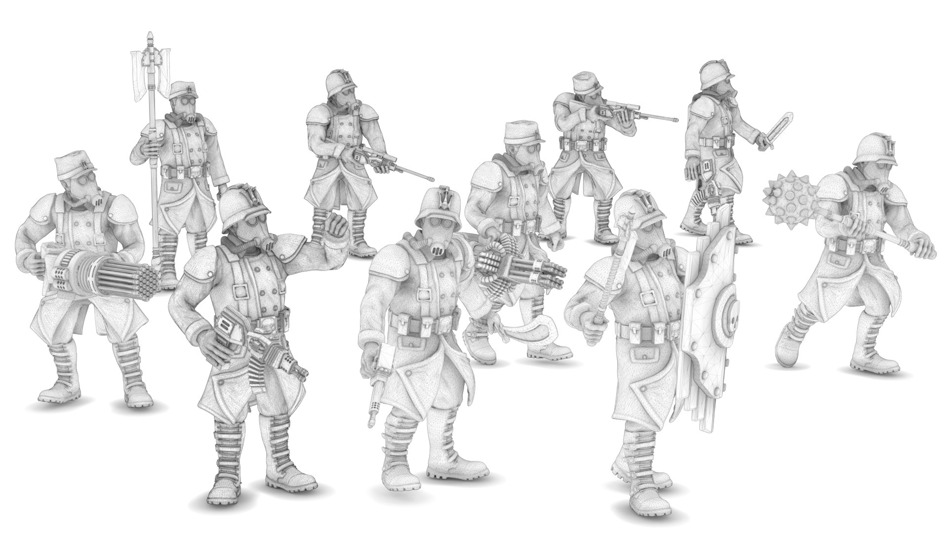 Guards Corps Set 01 3D Model - TurboSquid 2057123