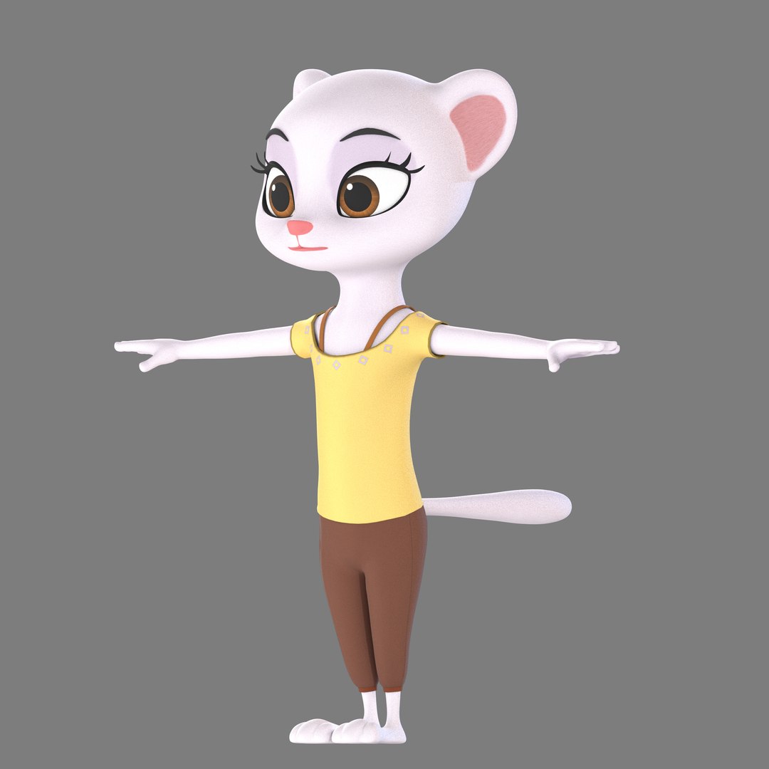 3D model cartoon weasel - TurboSquid 2151794