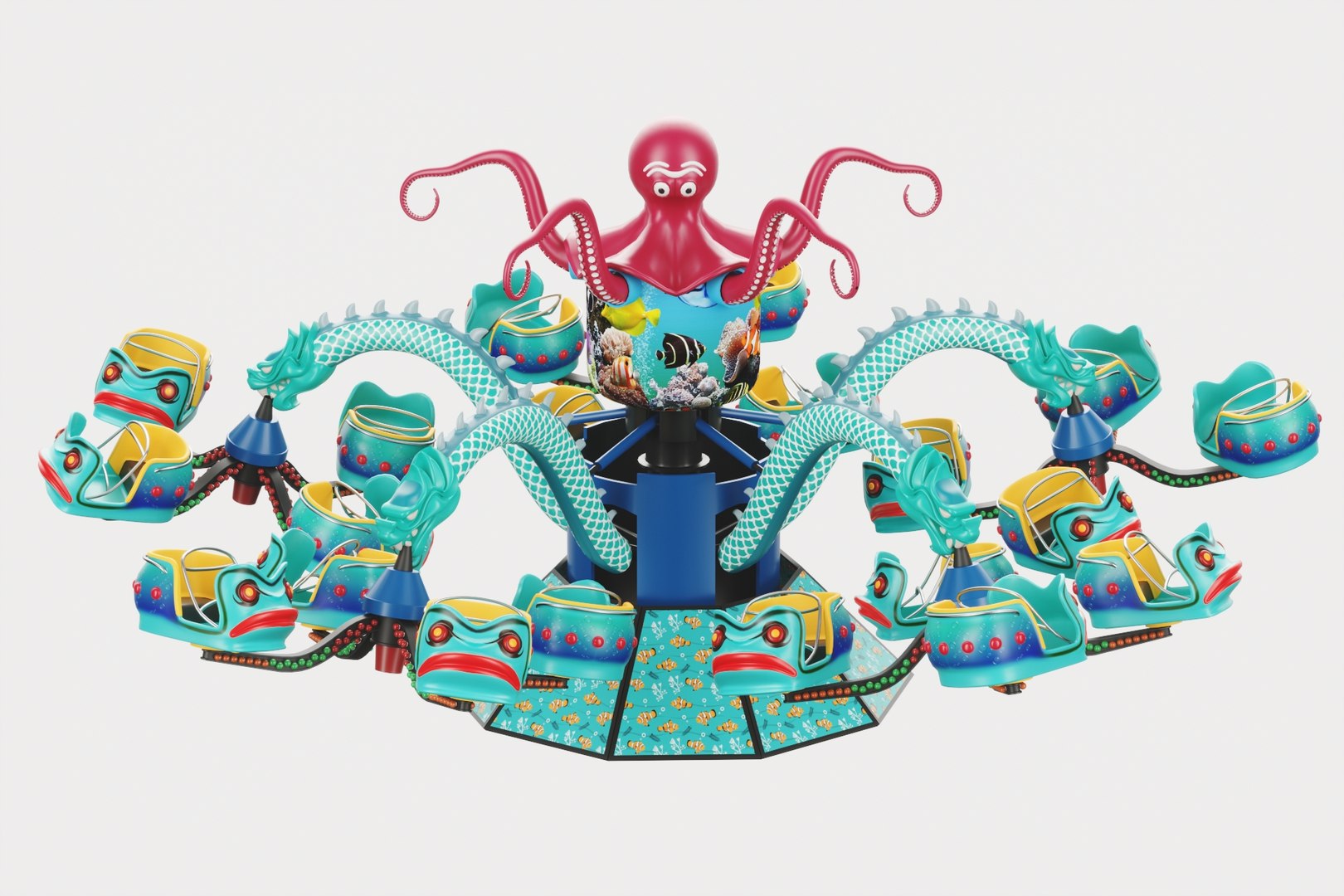 3D Carousel Octopus - TurboSquid 1431439