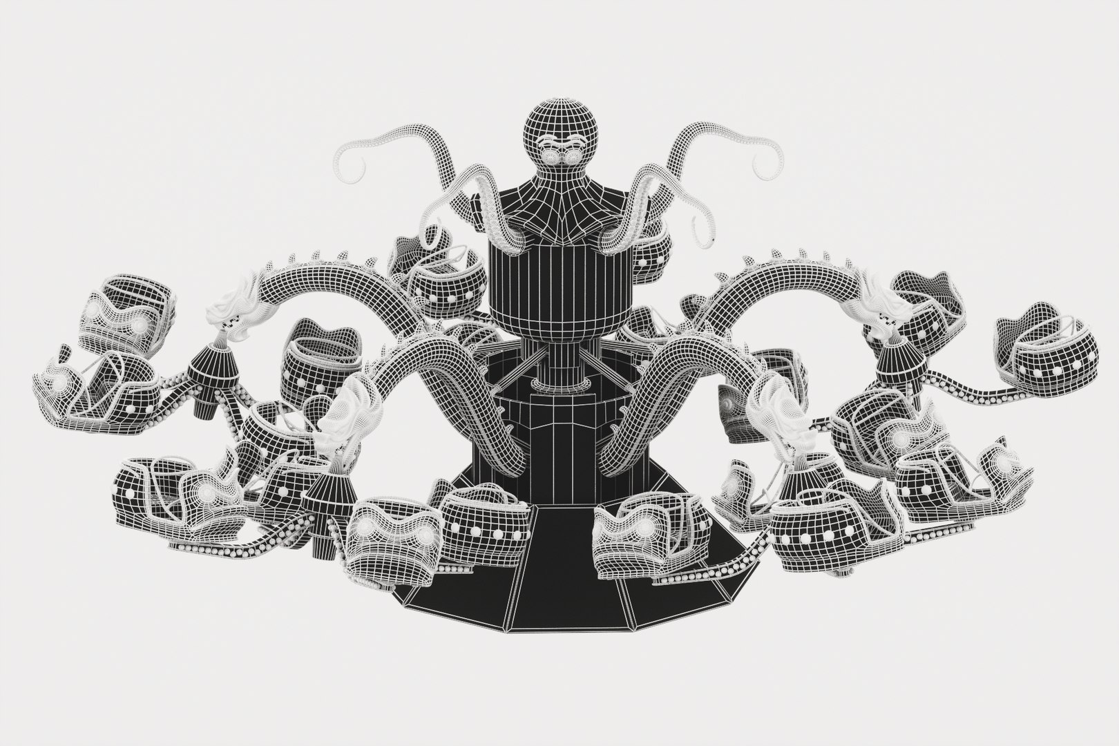 3D Carousel Octopus - TurboSquid 1431439