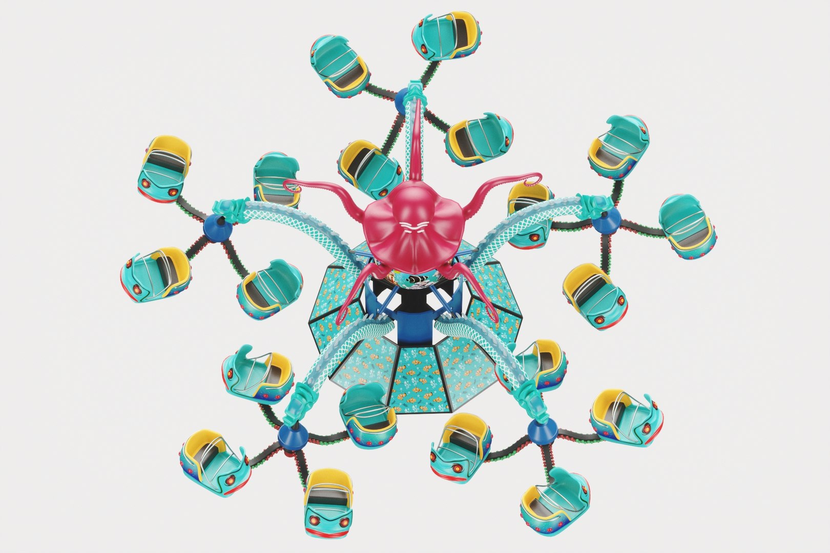 3D Carousel Octopus - TurboSquid 1431439