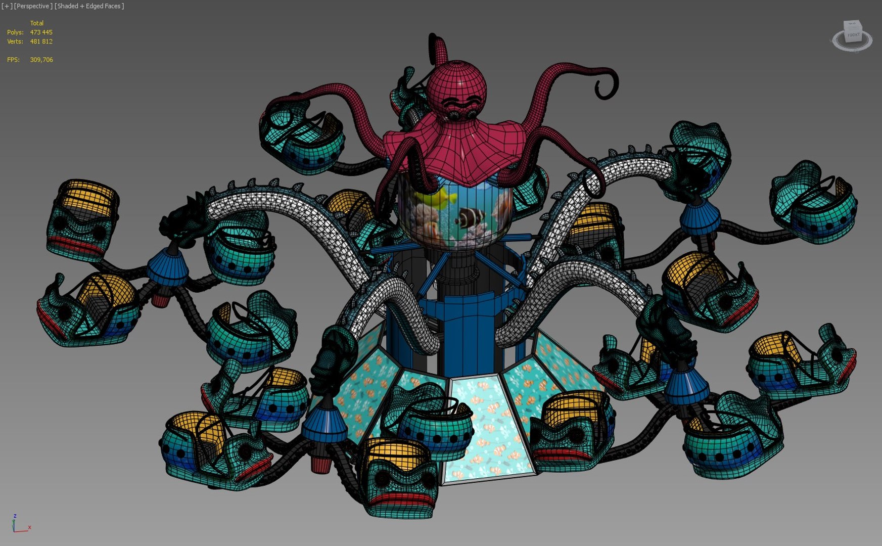 3D Carousel Octopus - TurboSquid 1431439