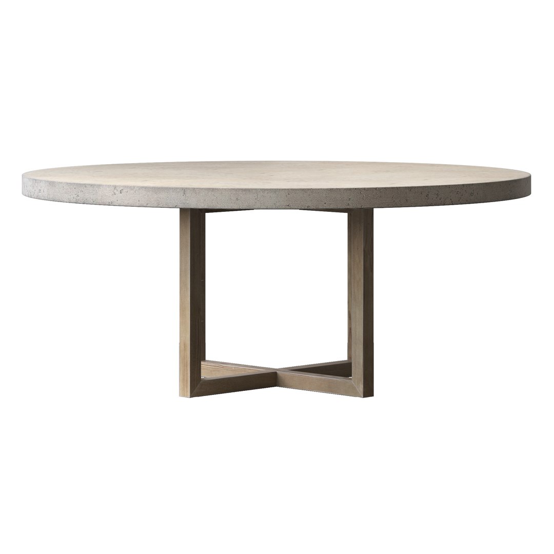 Heston Round Dining Table Model - TurboSquid 2017088