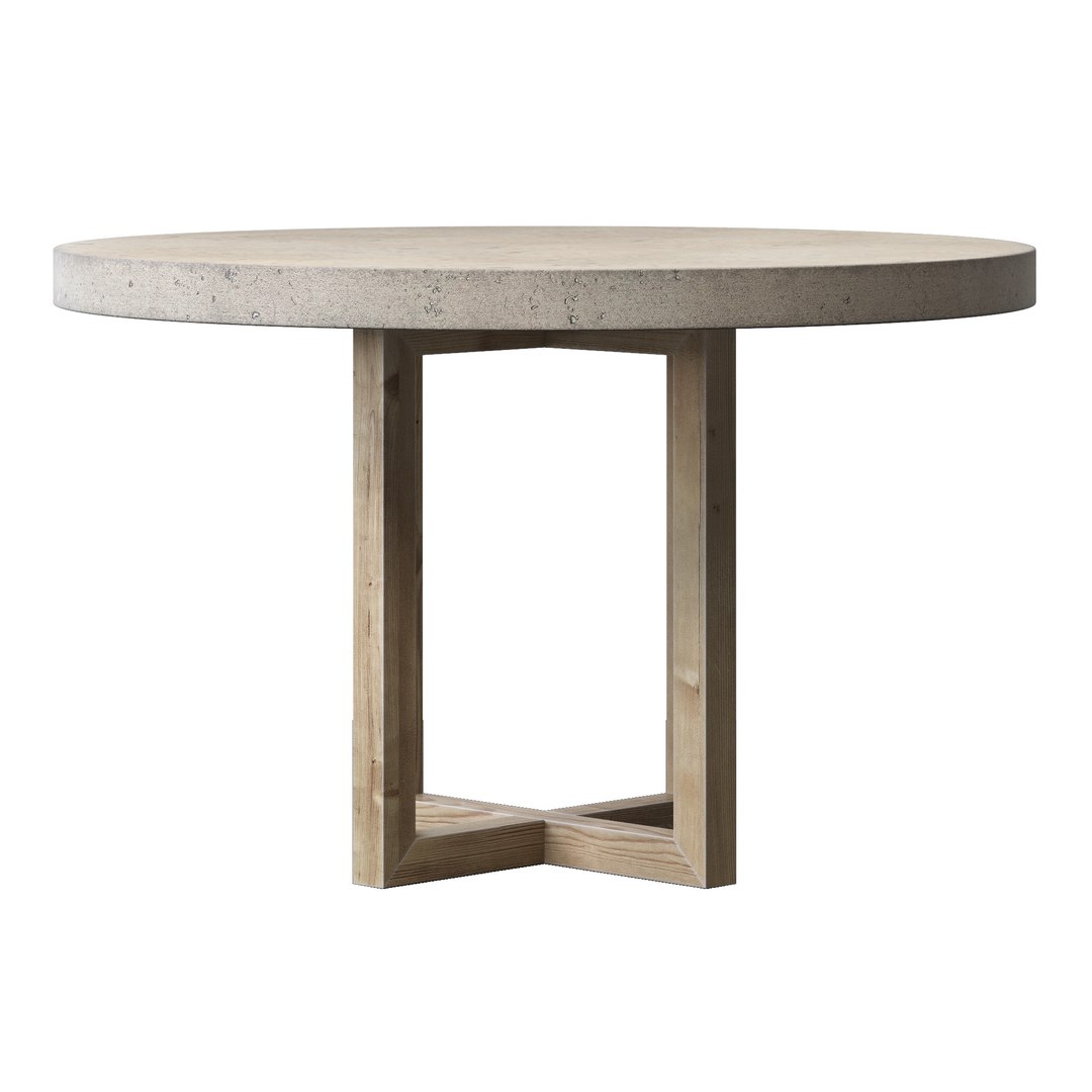 Heston Round Dining Table Model - TurboSquid 2017088