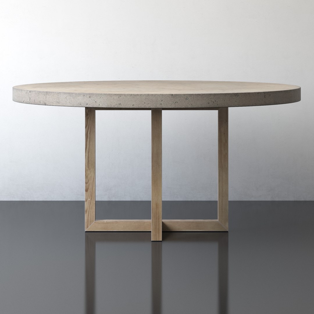 Heston Round Dining Table Model - TurboSquid 2017088