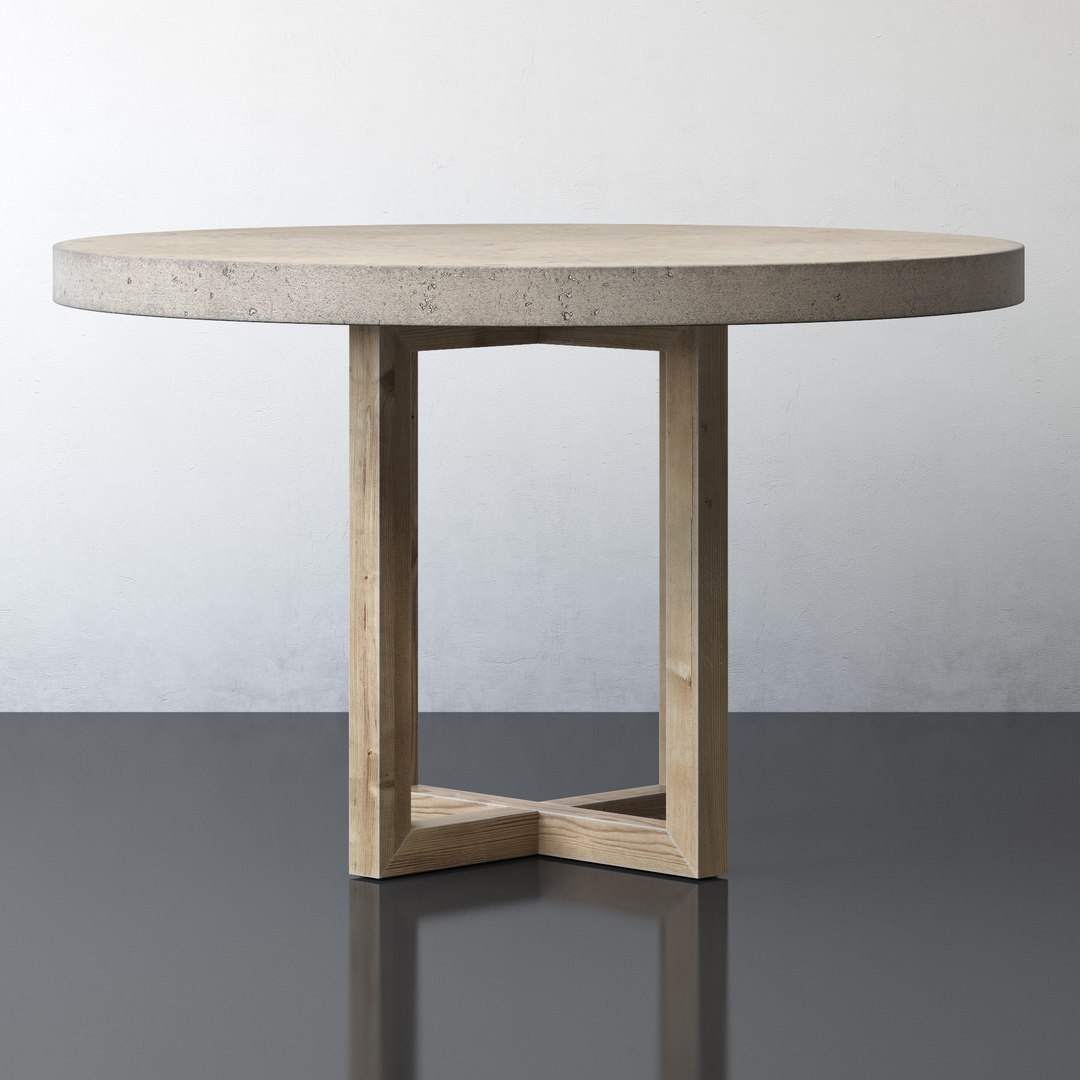 Heston Round Dining Table Model - TurboSquid 2017088