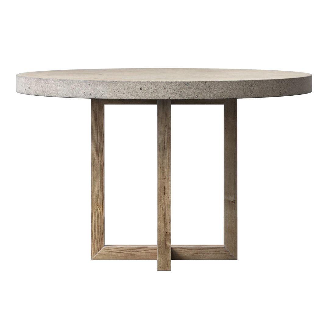 Heston Round Dining Table Model - TurboSquid 2017088