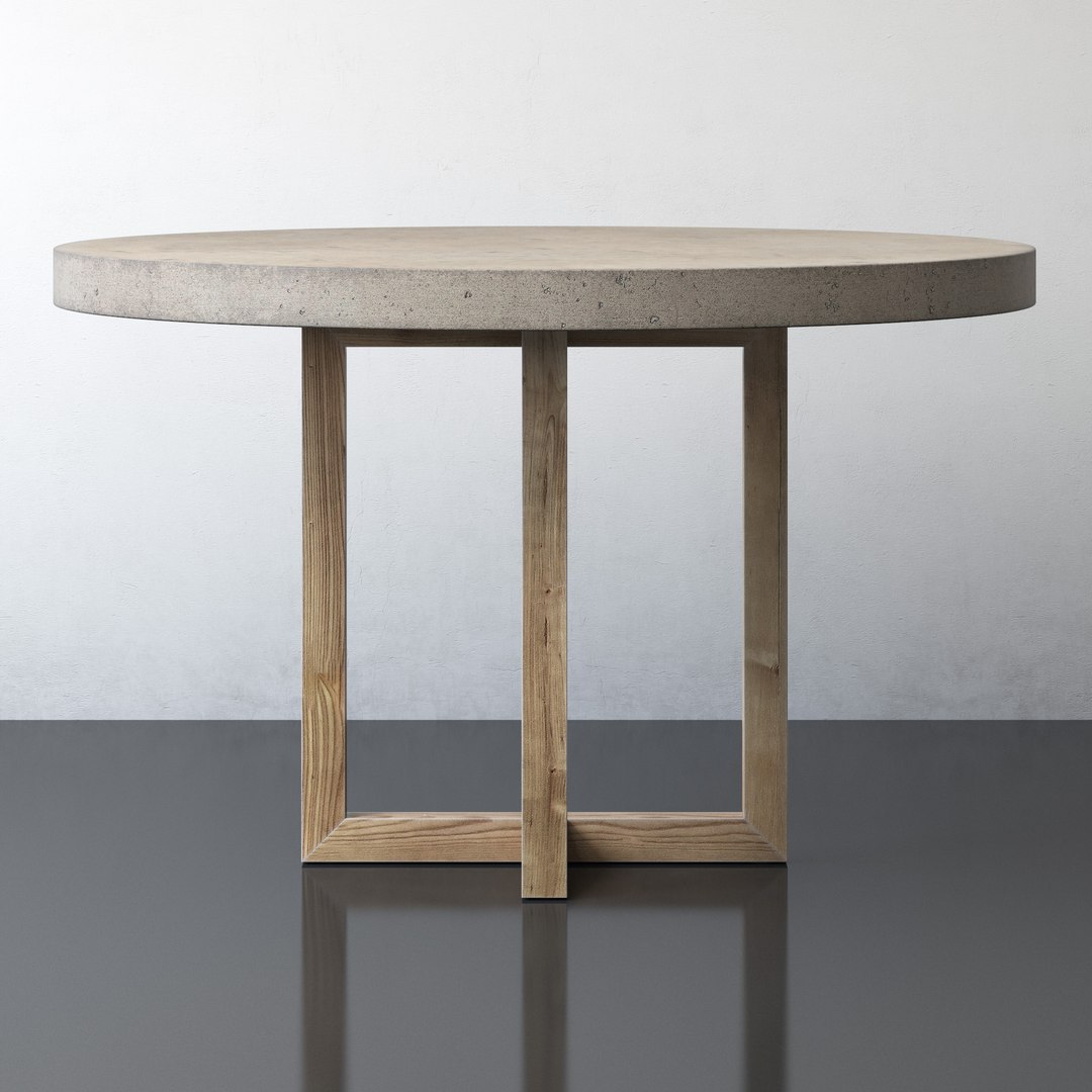 Heston Round Dining Table Model - TurboSquid 2017088