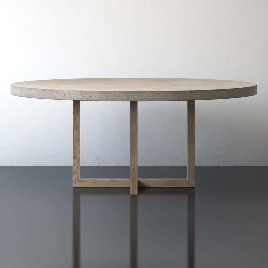 Heston Round Dining Table Model - TurboSquid 2017088
