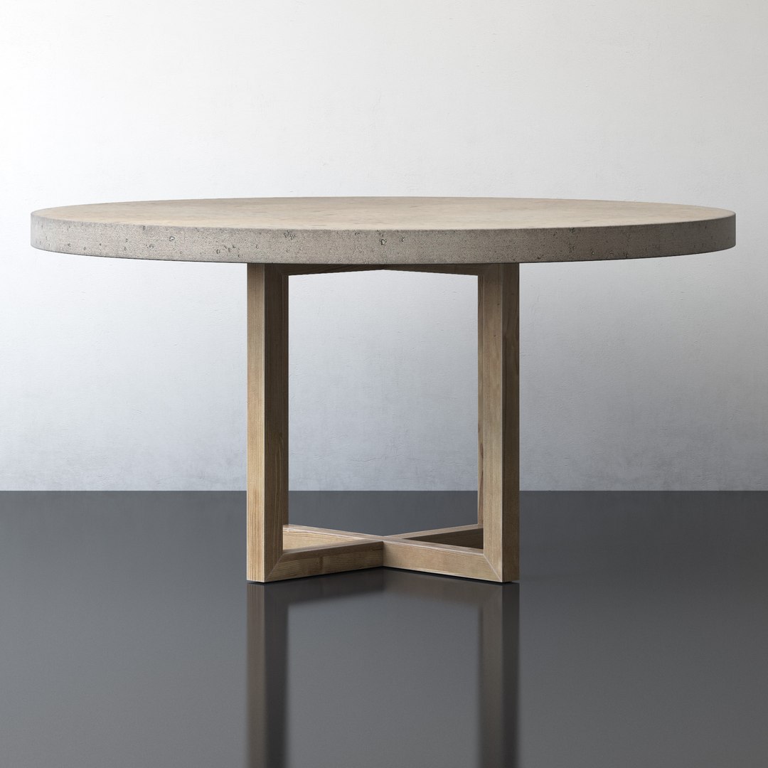 Heston Round Dining Table Model - TurboSquid 2017088