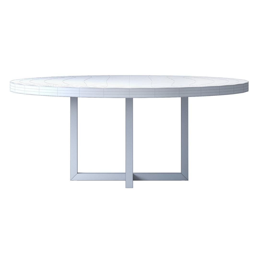 Heston Round Dining Table Model - TurboSquid 2017088