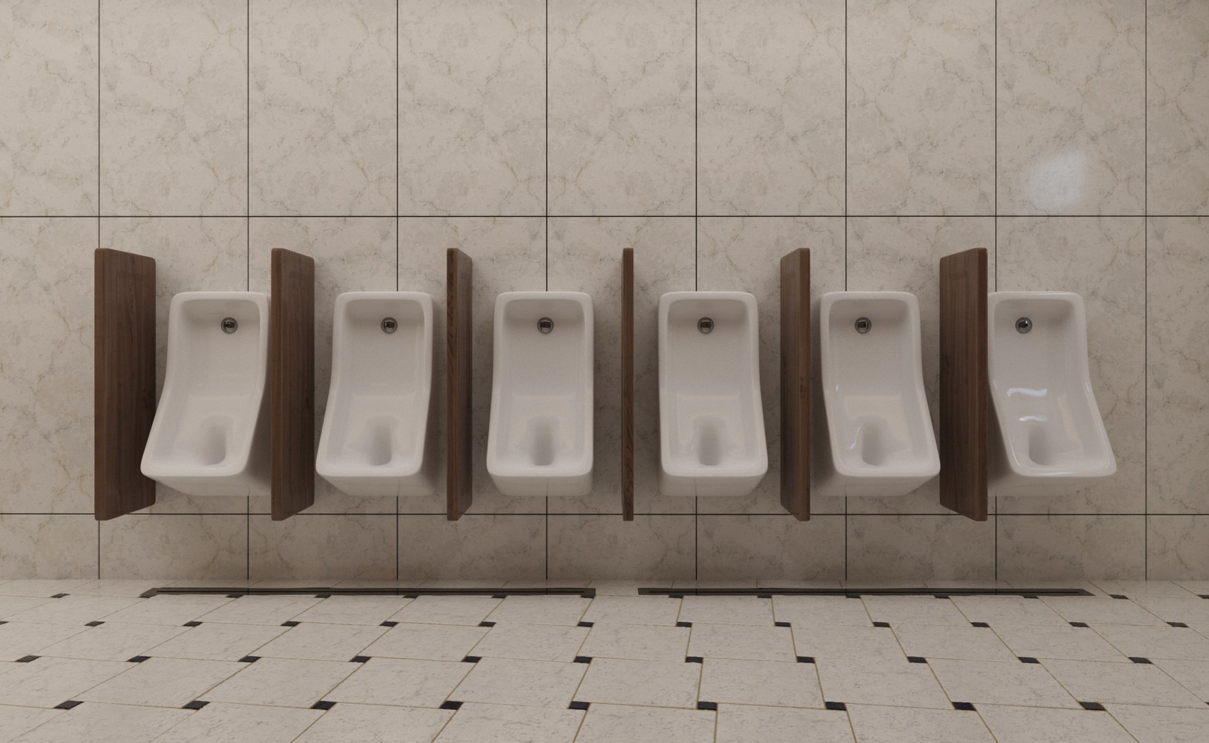 Public Restroom Interior 3D Model - TurboSquid 2166618