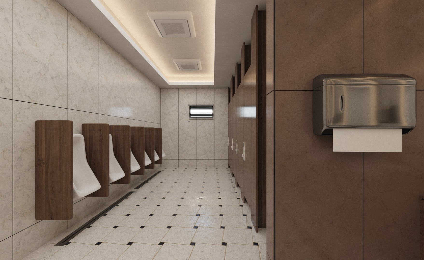 Public Restroom Interior 3D Model - TurboSquid 2166618