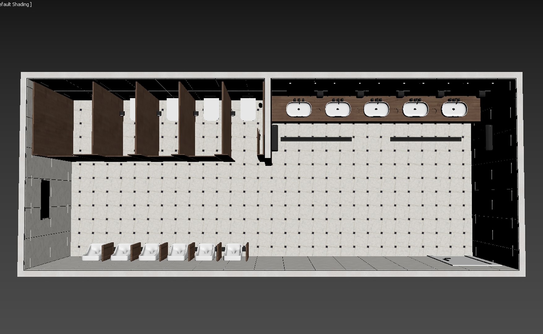 Public Restroom Interior 3D Model - TurboSquid 2166618