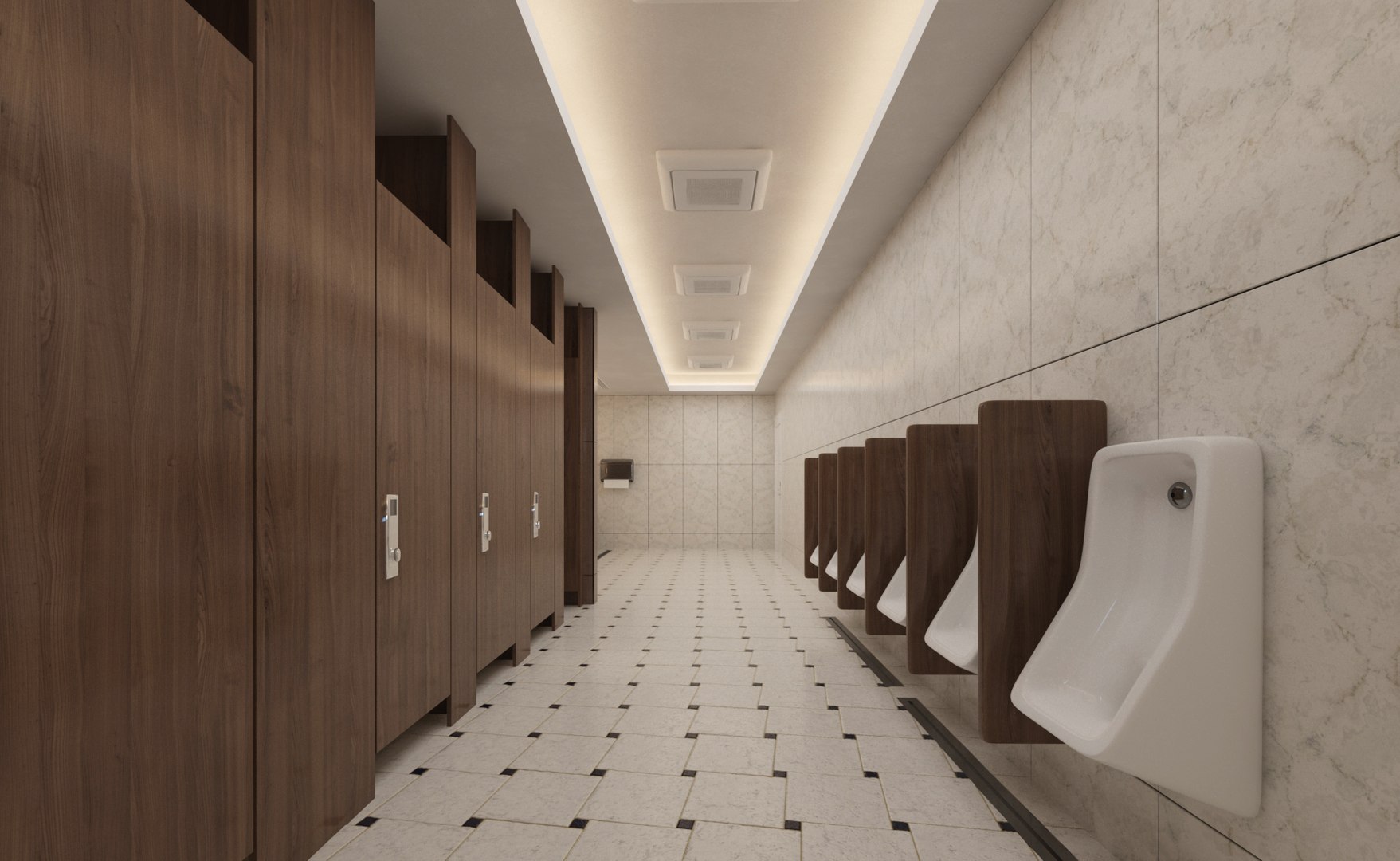 Public Restroom Interior 3D Model - TurboSquid 2166618