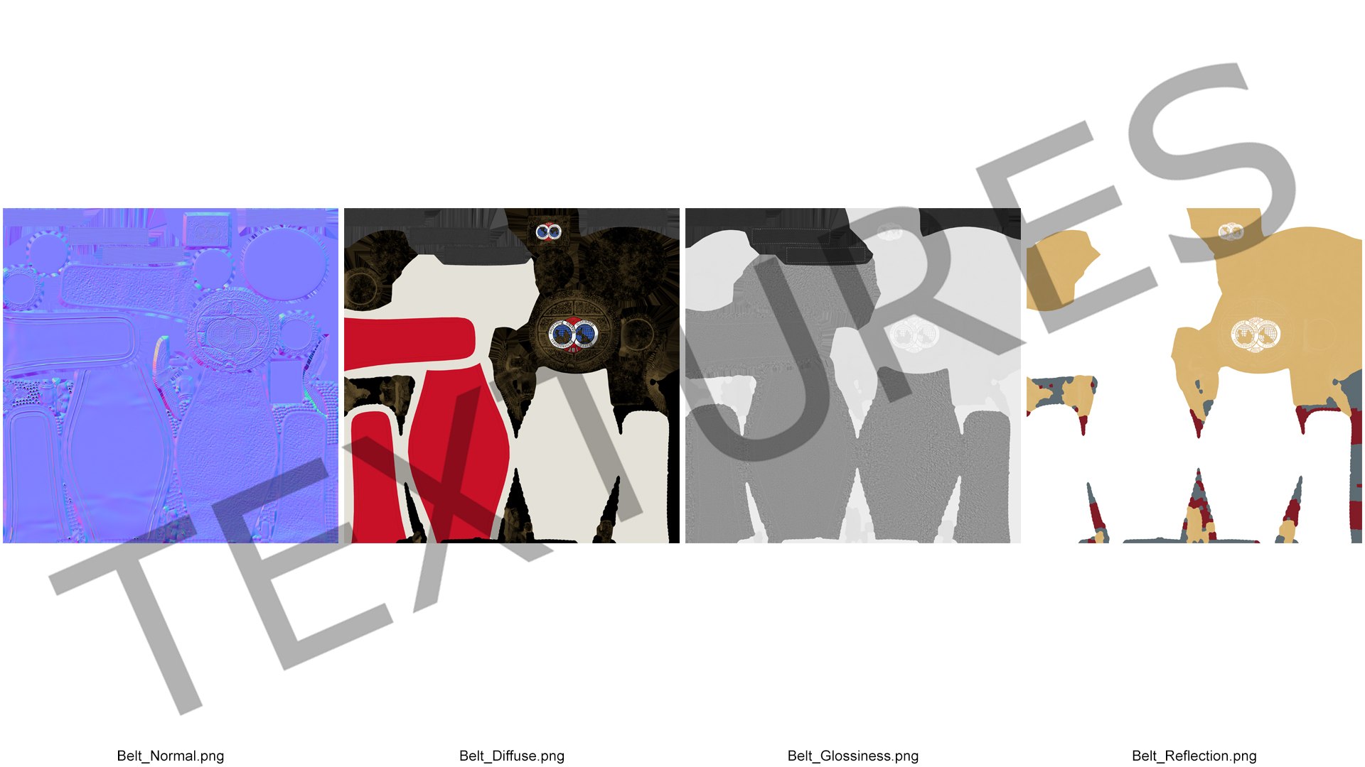 IBF Championship Belt Folded 3D model - TurboSquid 2121531