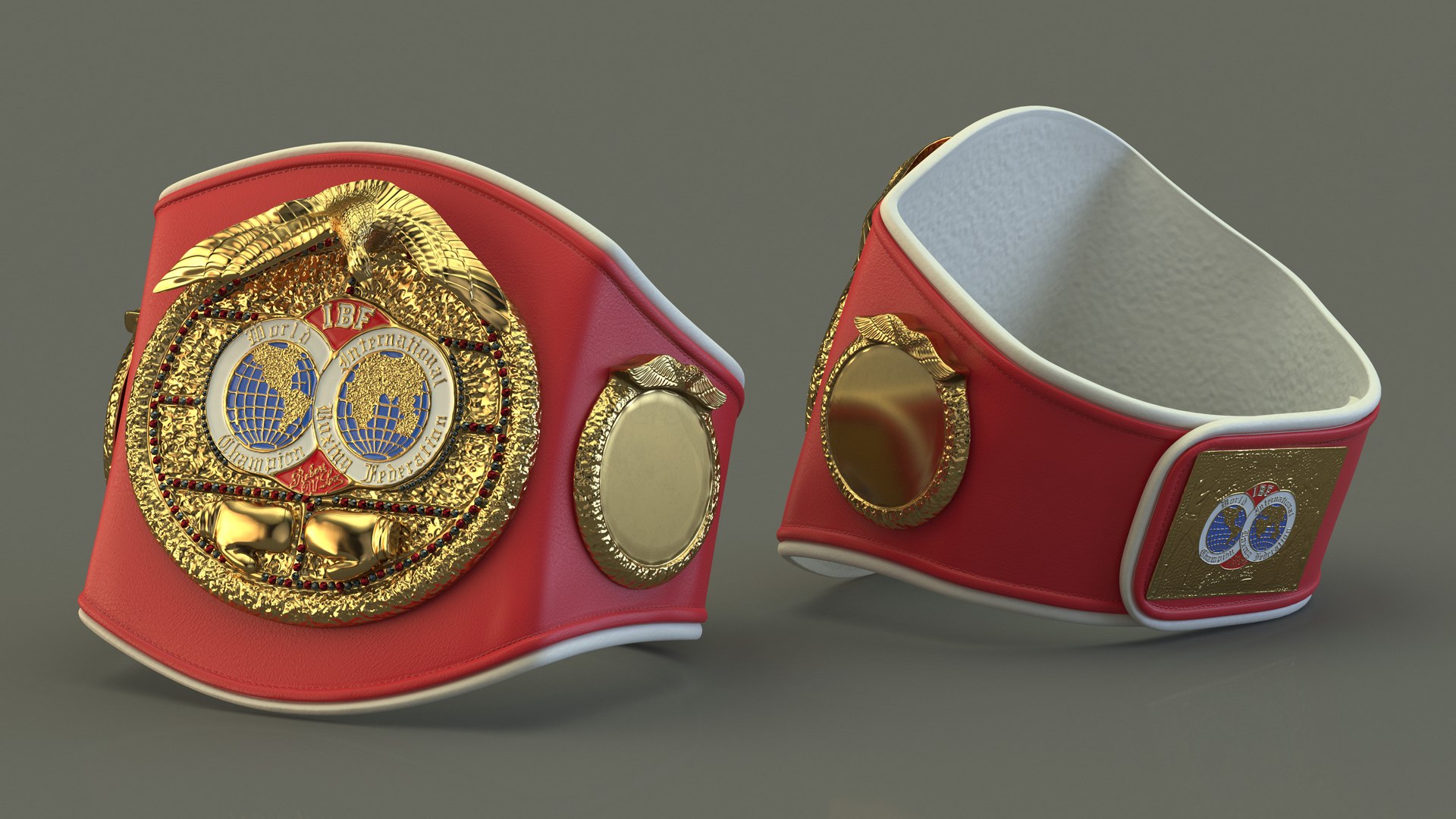 IBF Championship Belt Folded 3D Model - TurboSquid 2121531