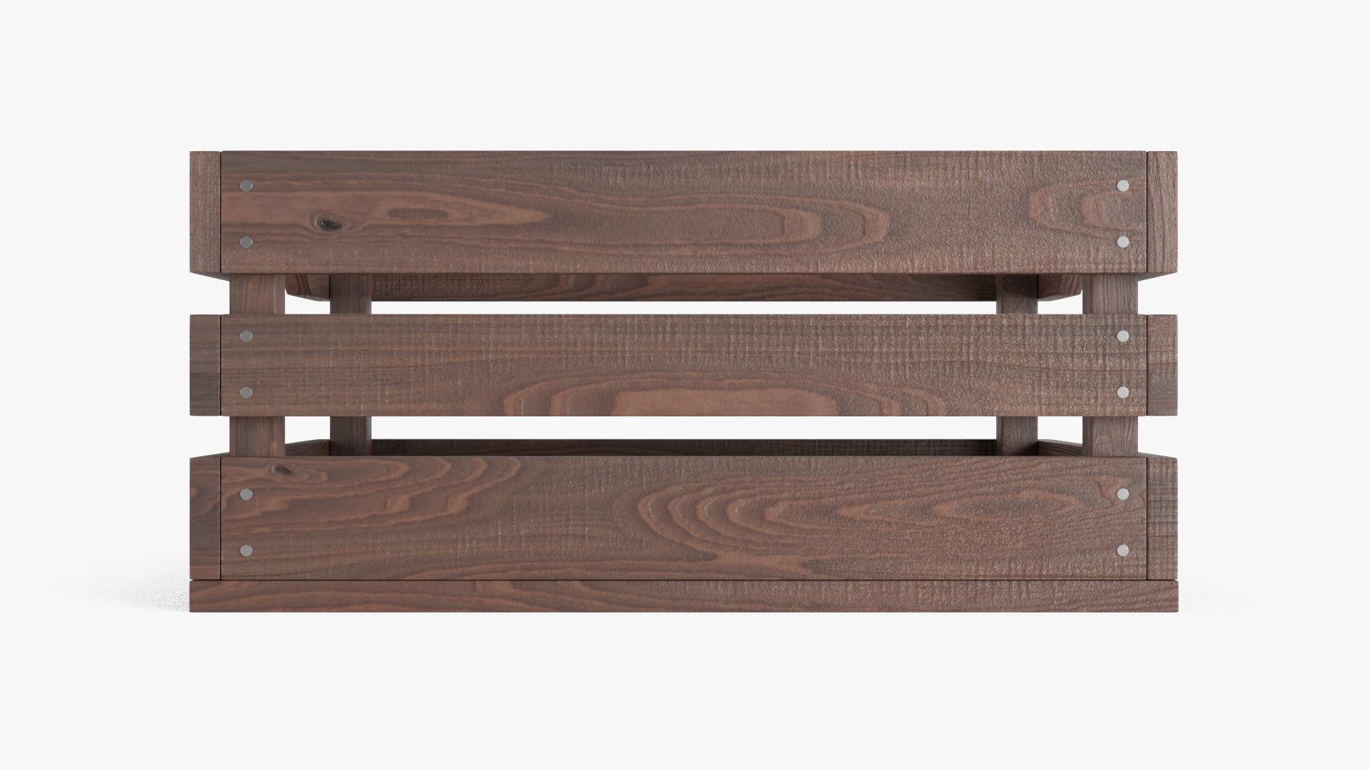 3D Model Wooden Crate Brown - TurboSquid 1645138