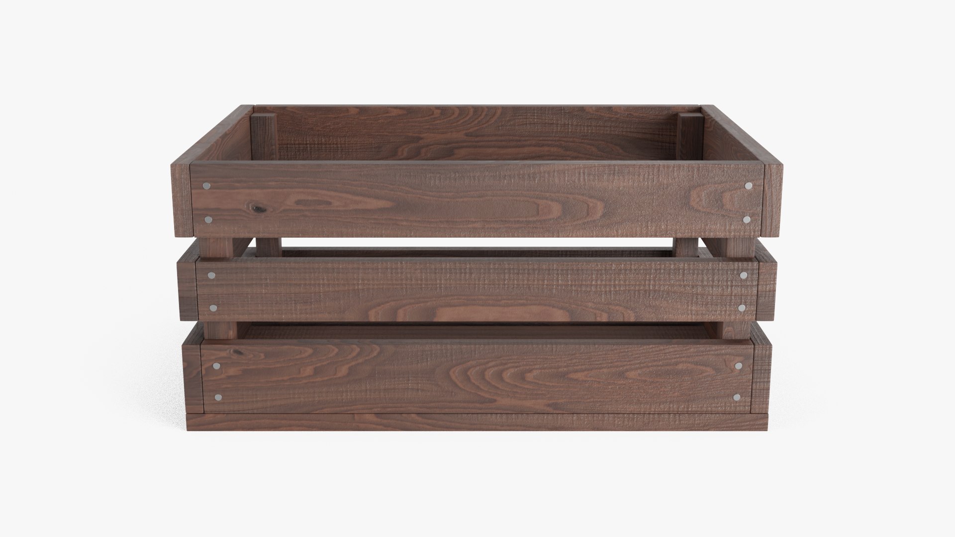 3D Model Wooden Crate Brown - TurboSquid 1645138