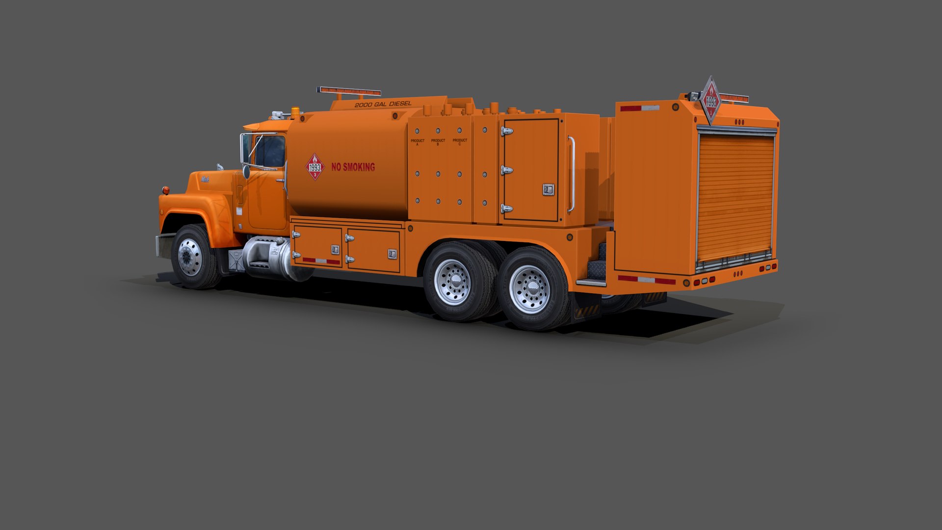 Mack R688T 1988 Fuel And Lube S02 3D Model - TurboSquid 2112427