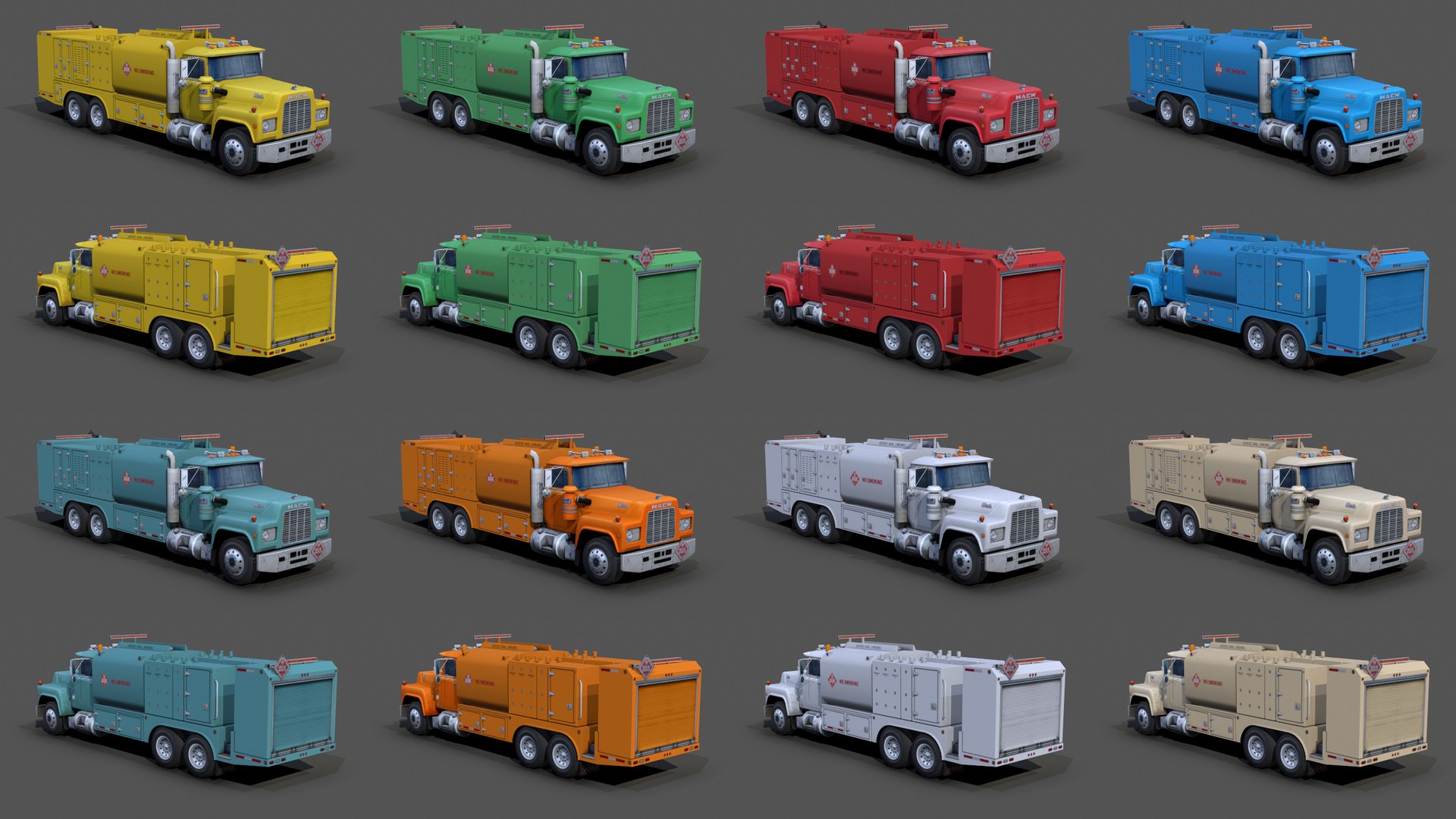 Mack R688T 1988 Fuel And Lube S02 3D Model - TurboSquid 2112427