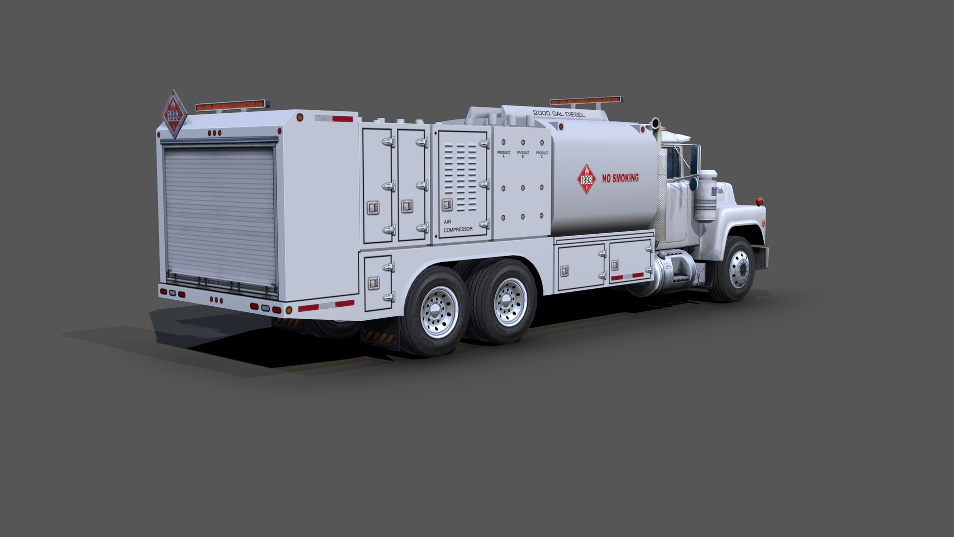 Mack R688T 1988 Fuel And Lube S02 3D Model - TurboSquid 2112427