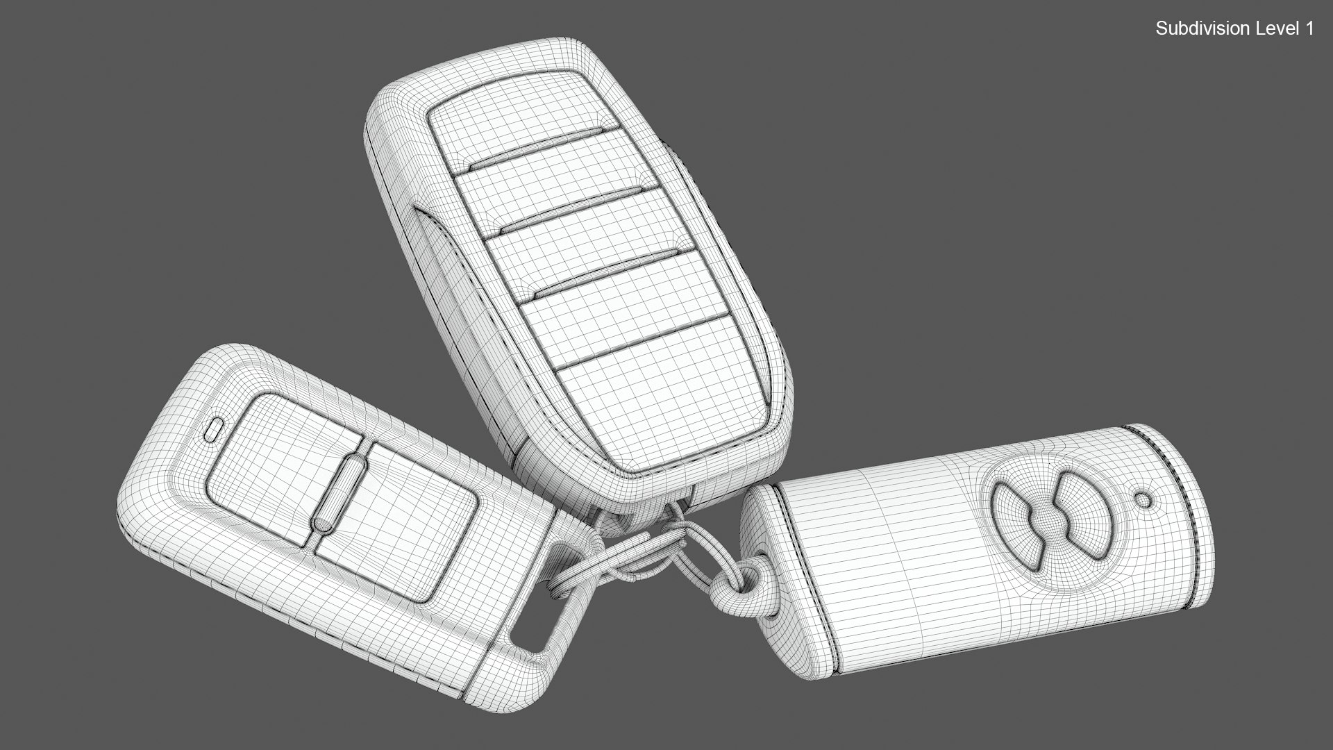 3D Model Car Key Set 03 - TurboSquid 2135800