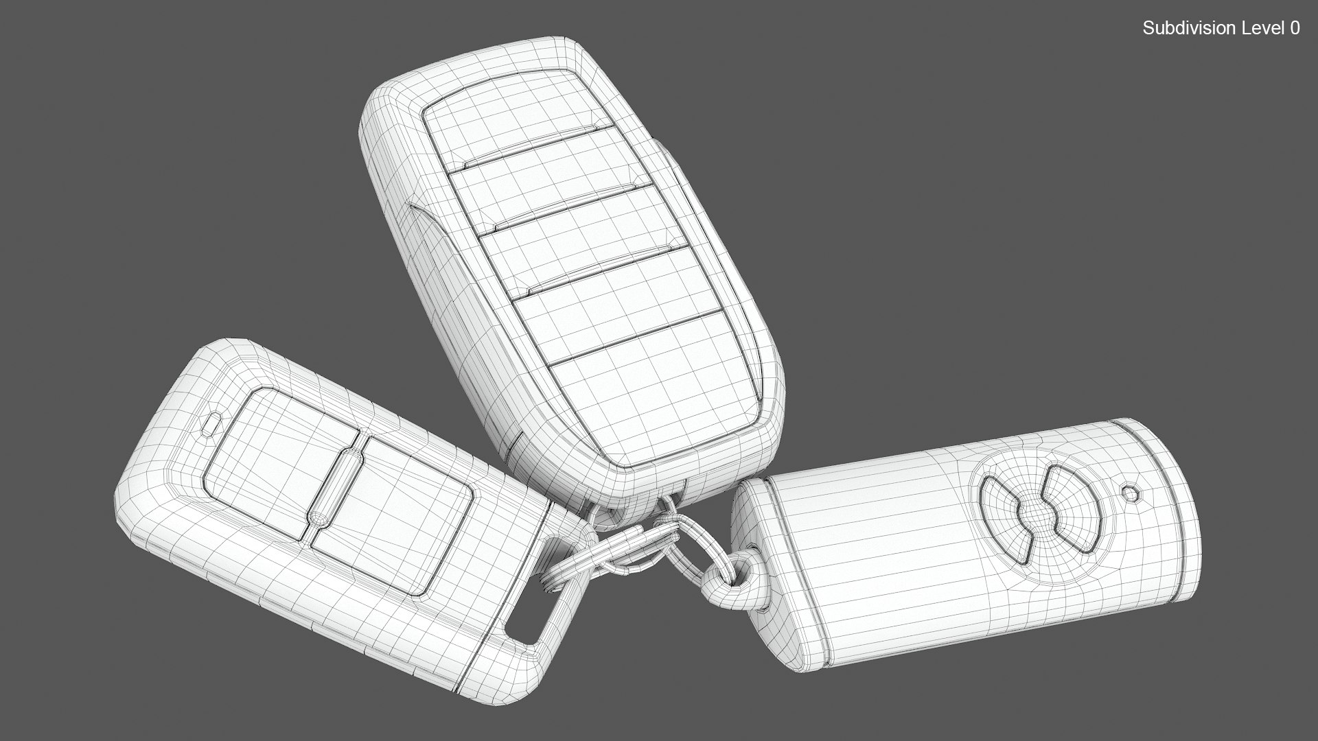 3D Model Car Key Set 03 - TurboSquid 2135800