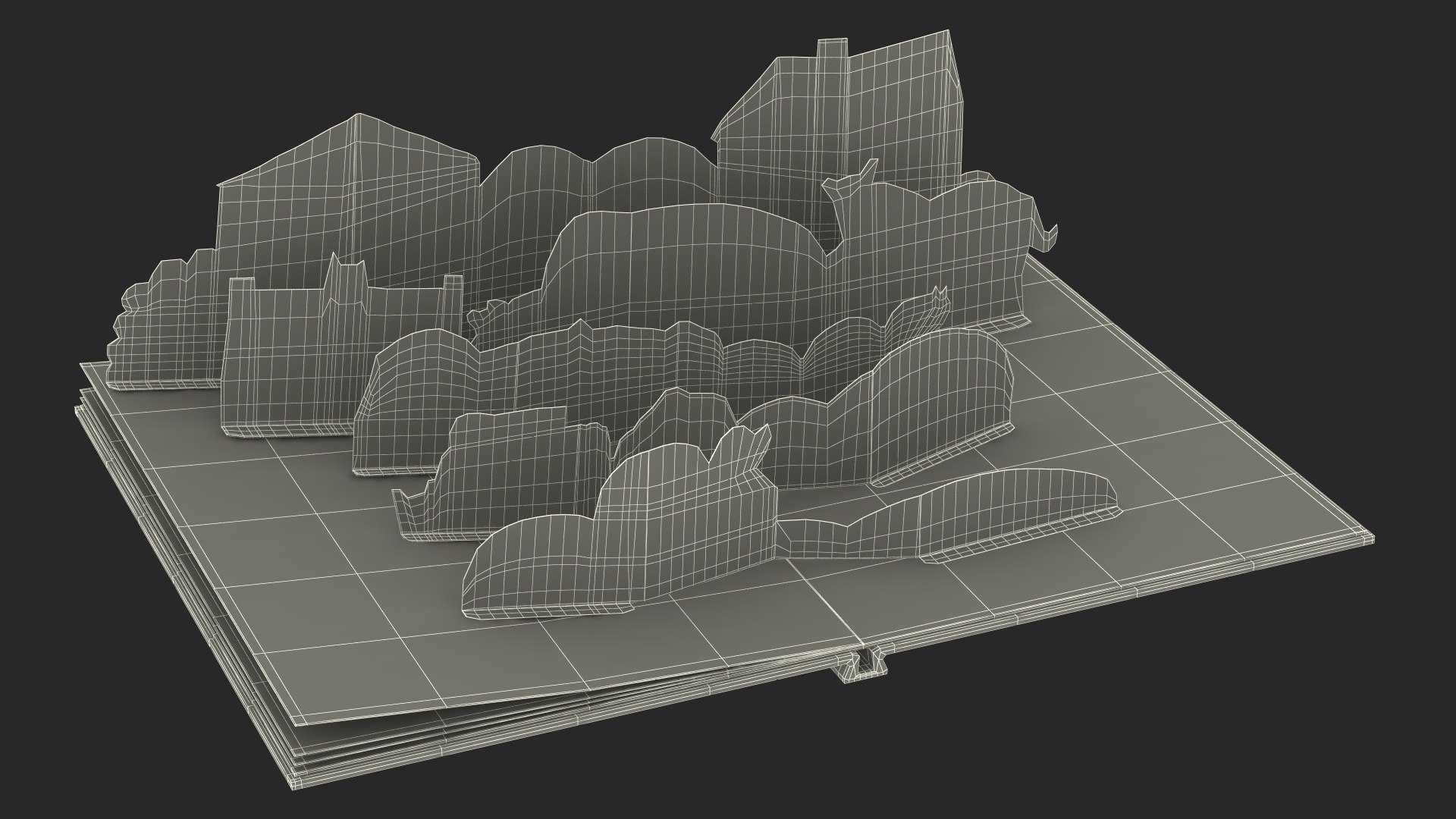 Open Children Pop Up Book About Farm 3D model - TurboSquid 2120452