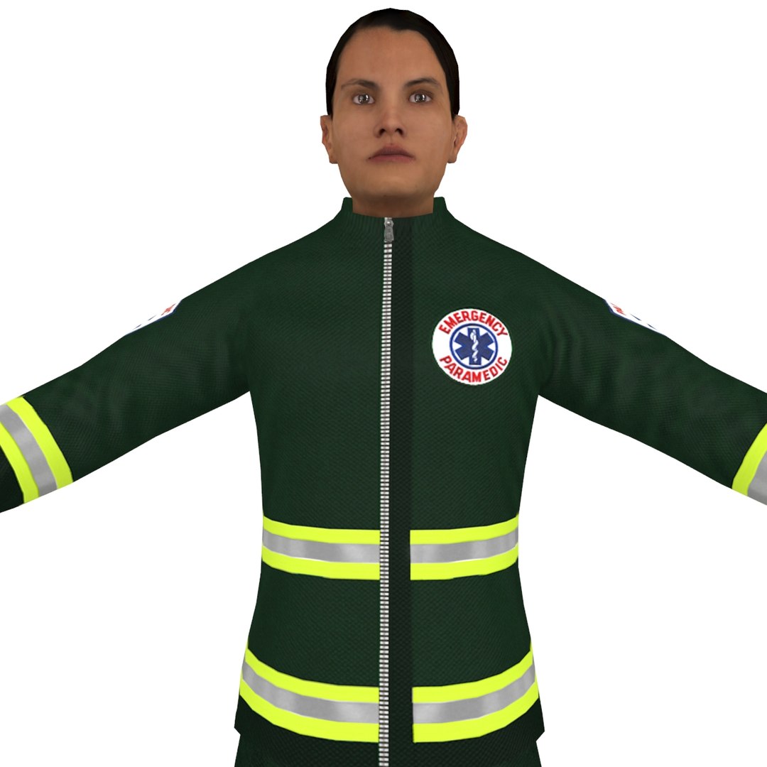 3D Female Paramedic Model - TurboSquid 1320012