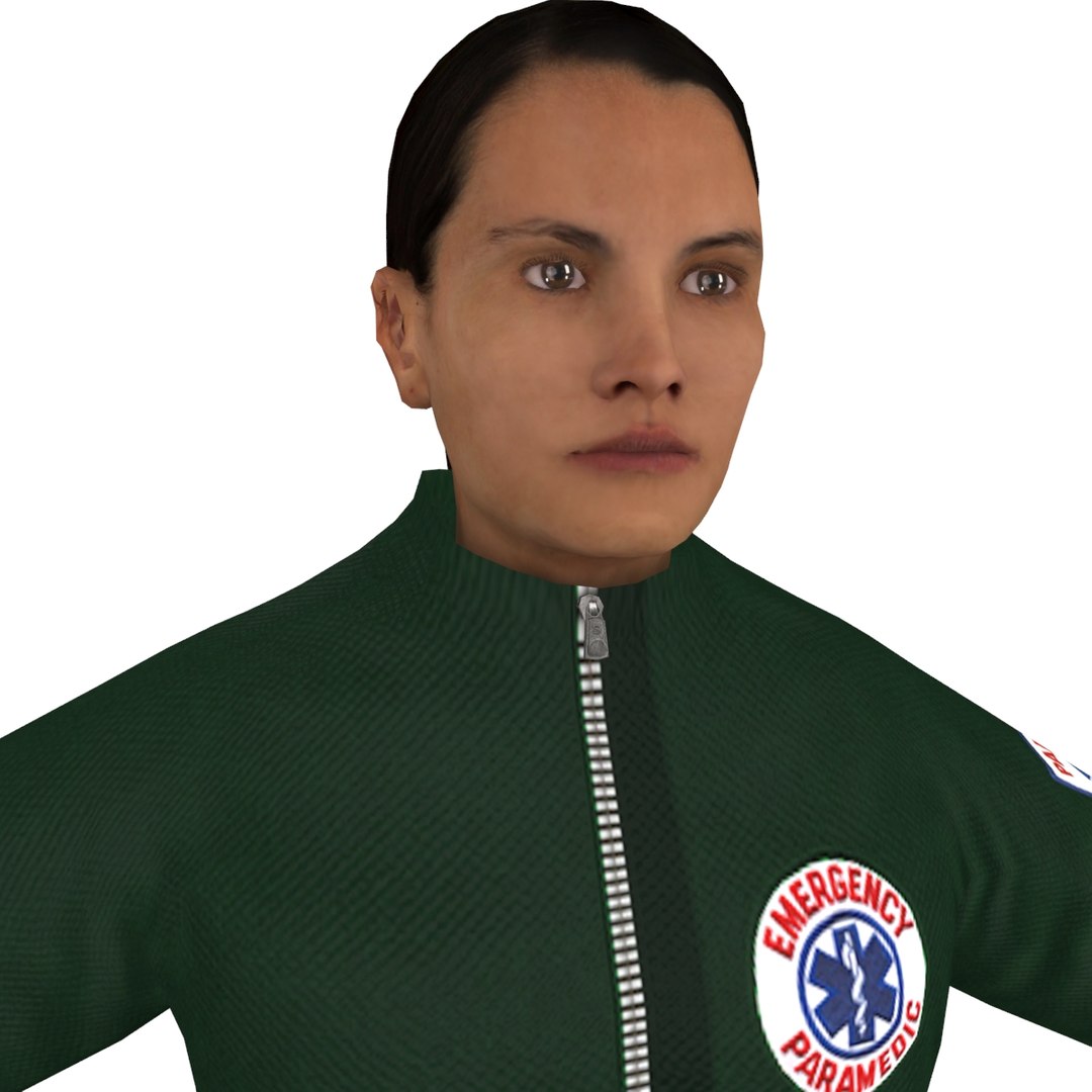 3D Female Paramedic Model - TurboSquid 1320012