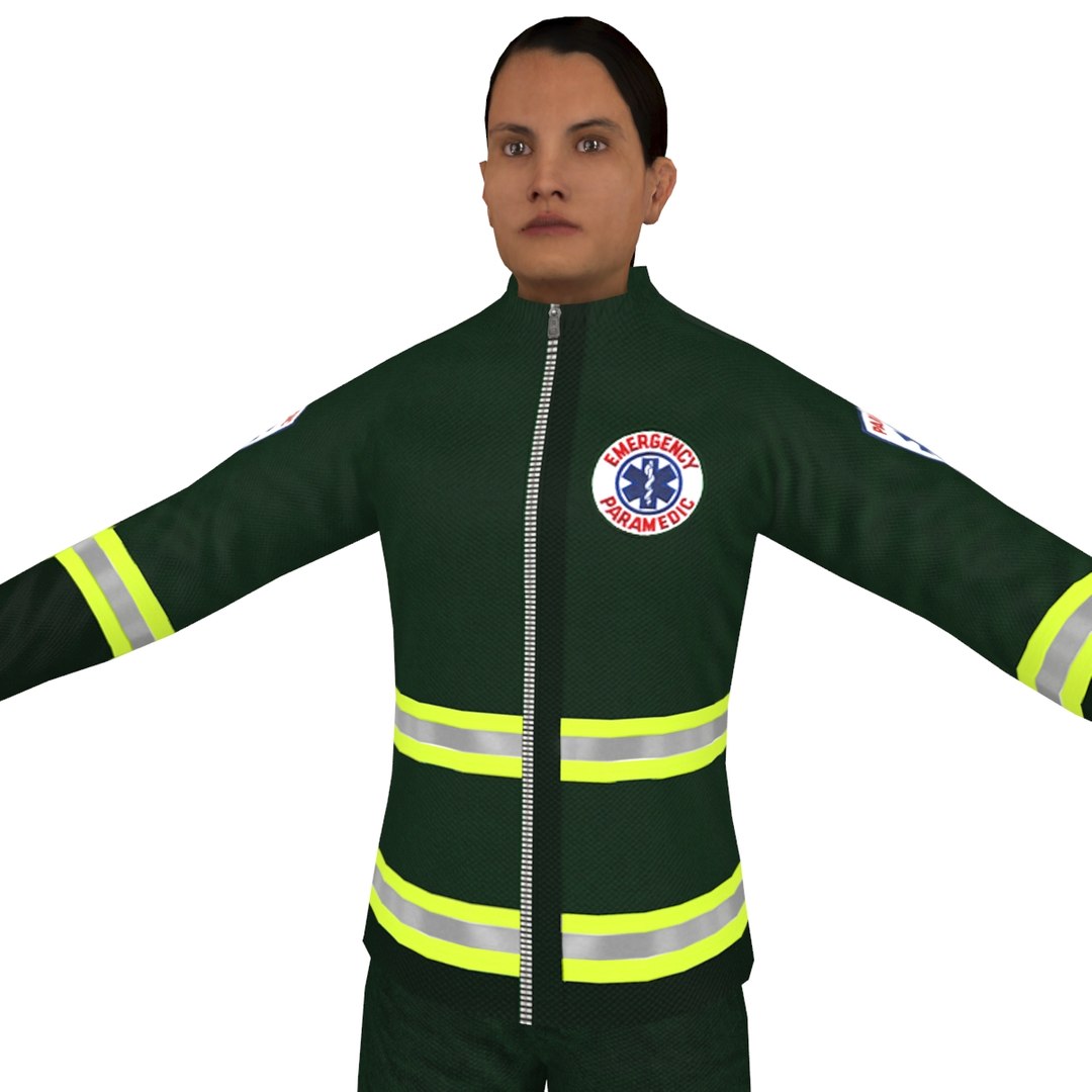 3D Female Paramedic Model - TurboSquid 1320012